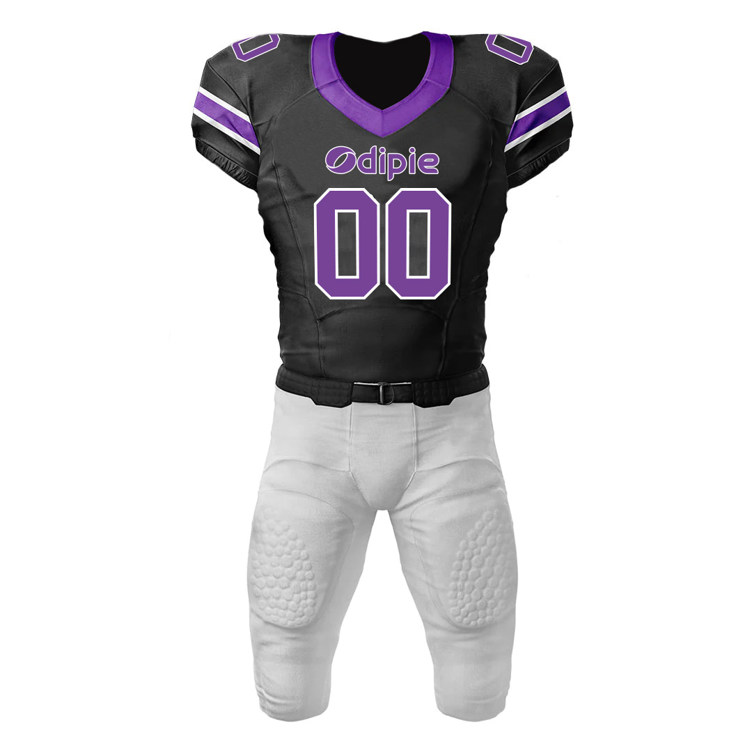 Custom Black Sublimation Tackle Football Uniforms